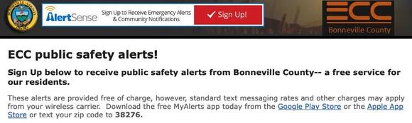 Local Law Enforcement sends local alerts through Alert Sense to notify us