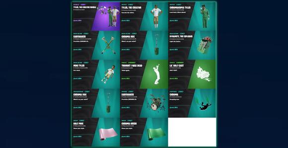 Tyler the Creator Fortnite Skins Revealed: All Emotes, Bundles ...