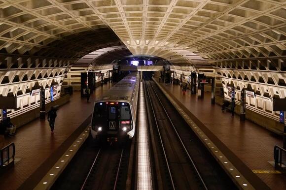A work vehicle hits a stopped Washington Metro train, leaving 11 people ...