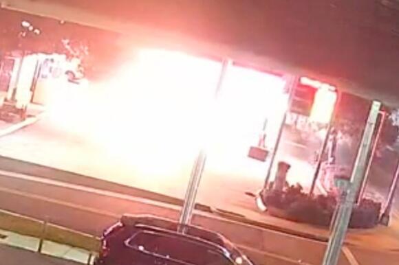 Wild Video Shows Rollover Crash At Florida Gas Station, Causing ...