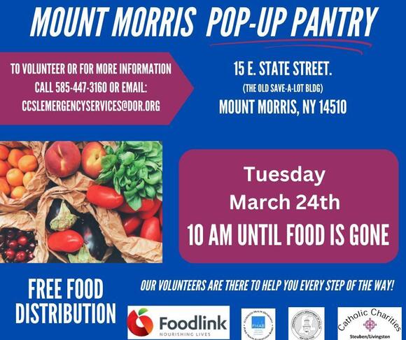 Pop-Up Pantry in Mount Morris on March 24, 2026 - NewsBreak