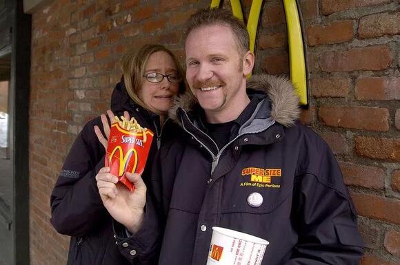 Super Size Me's Morgan Spurlock seen working in his garden and fishing ...