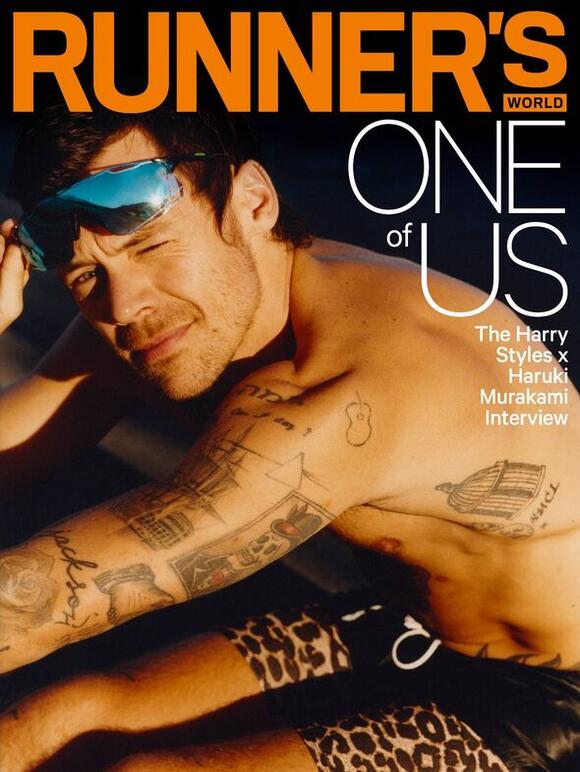 Harry Styles goes shirtless on Runner's World cover as he opens up ...