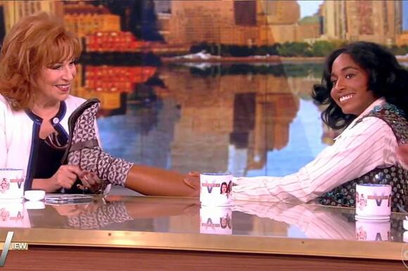 Joy Behar Bizarrely Holds Ayo Edebiri’s Foot On ‘The View’s Hot Topics ...
