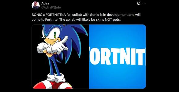 Sonic x Fortnite Collaboration Leaked, Full Crossover With Skins ...