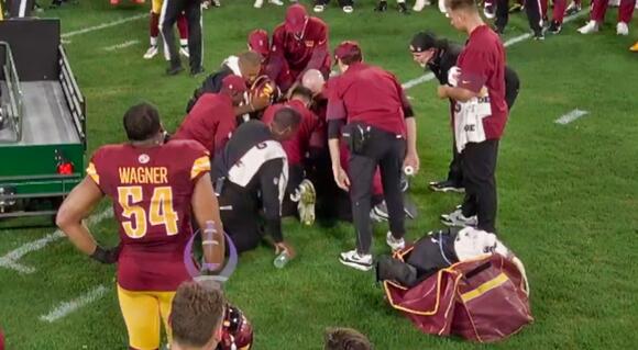 Brutal Scene As Commanders Superstar Deatrich Wise Jr. Was Visibly ...
