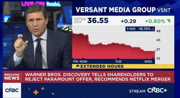 CNBC’s David Faber Admits Parent Company Versant’s Wall St Debut ‘Hasn ...