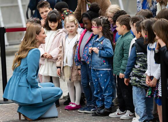 Kate Middleton Wears Bold Blue Suit for First Solo Trip Overseas After ...