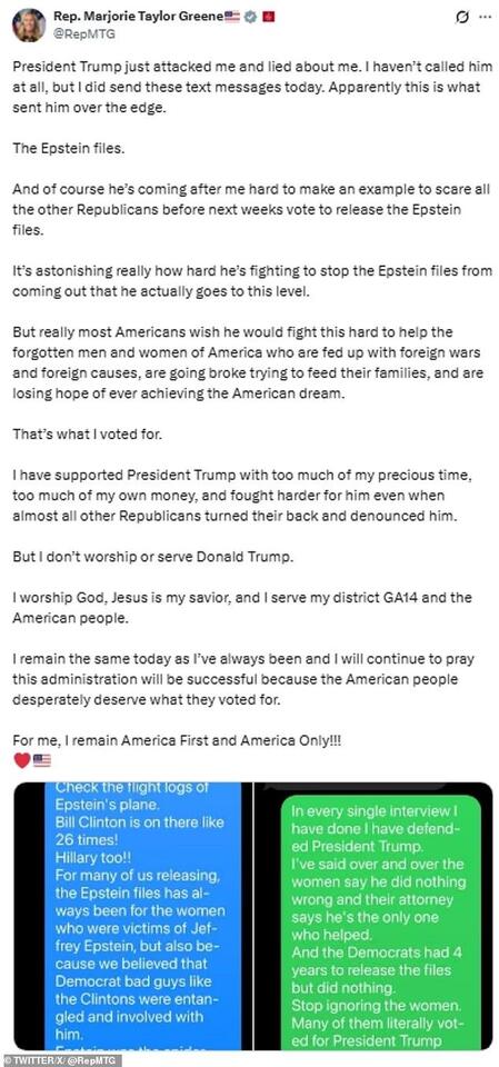 Trump detonates MTG alliance in stunning break-up announcement as ...