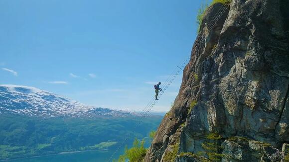 This insane new ‘floating’ ladder climb above the Norwegian fjords is ...
