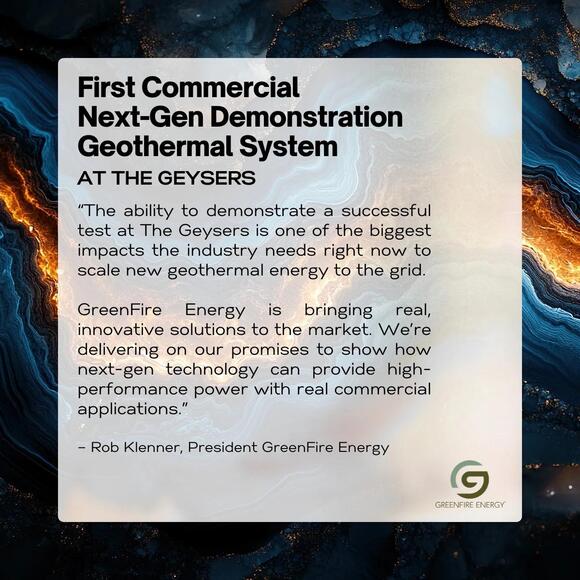 GreenFire Energy Launches First Commercial Next-Gen Demonstration ...