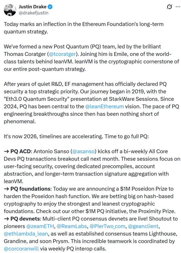 Ethereum prepares for quantum era with new security team and funding ...
