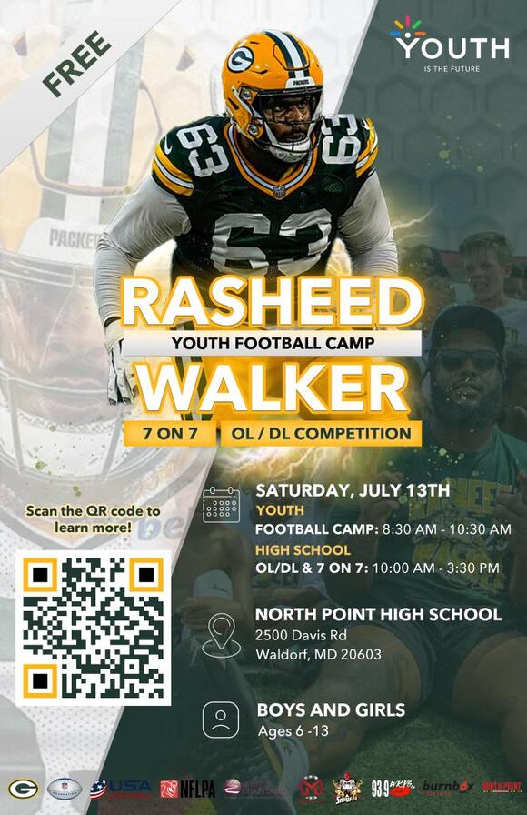 Rasheed Walker x 93.9 WKYS Youth Football Camp