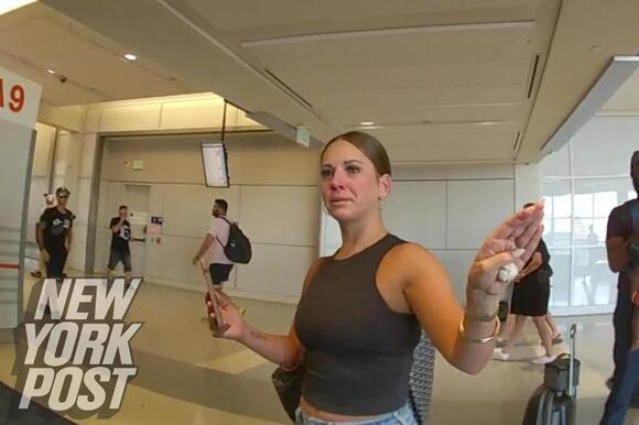New Tiffany Gomas flight video shows her tell cop ‘f–k you,’ says plane ...