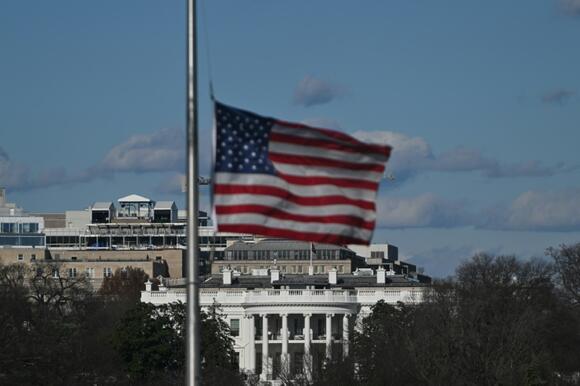 Trump says half-mast flags at his inauguration make Americans unhappy ...