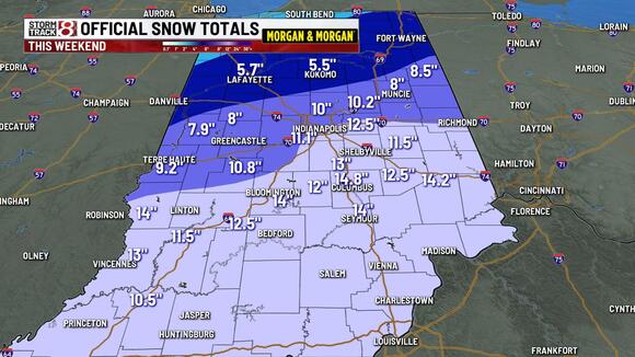 Columbus, Owensburg top central Indiana snowfall tallies in weekend ...