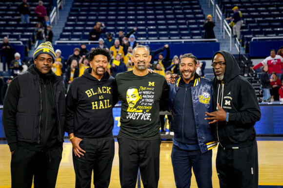 Michigan’s Iconic Fab Five Had A Crisler Center Reunion For First Time ...