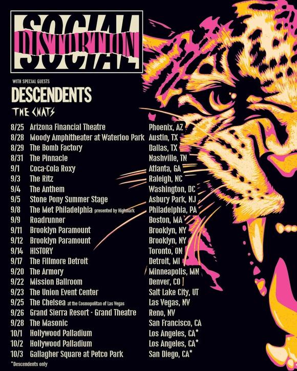 Social Distortion Announce 2026 North American Tour with Descendents ...