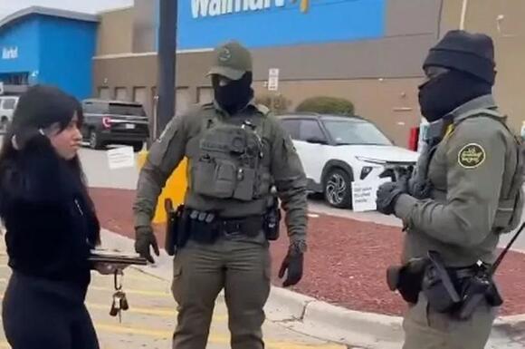 Viral video shows masked ICE agents asking random woman in Walmart ...