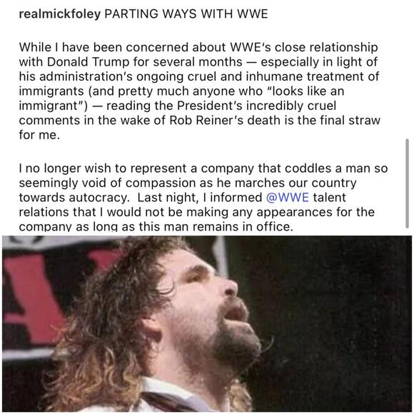 Wrestling Legend Mick Foley cuts ties with WWE over its close ...