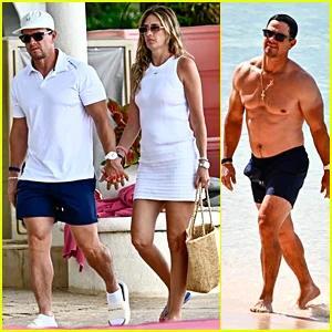 Mark Wahlberg Swims With Wife Rhea Durham During Relaxing Barbados ...