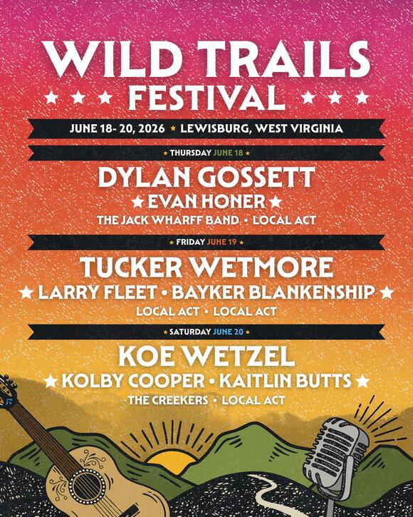 Koe Wetzel, Tucker Wetmore, and Dylan Gossett to Headline Wild Trails ...