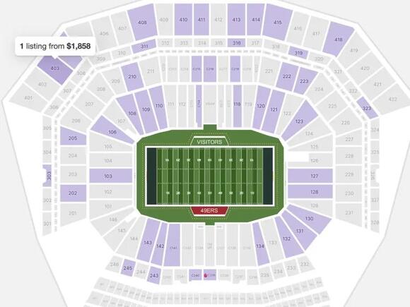 49ers season tickets 2024: Cheapest price, cost, seating map for every ...