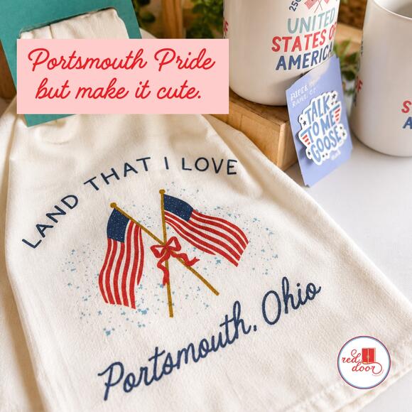 Red Door Bookstore debuts Portsmouth-themed tea towels - NewsBreak