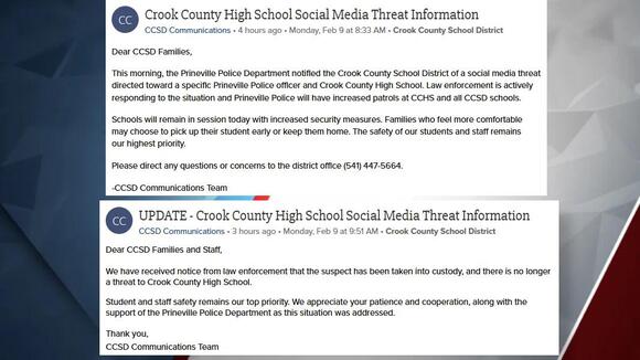 Prineville police take man into custody after social media threats ...