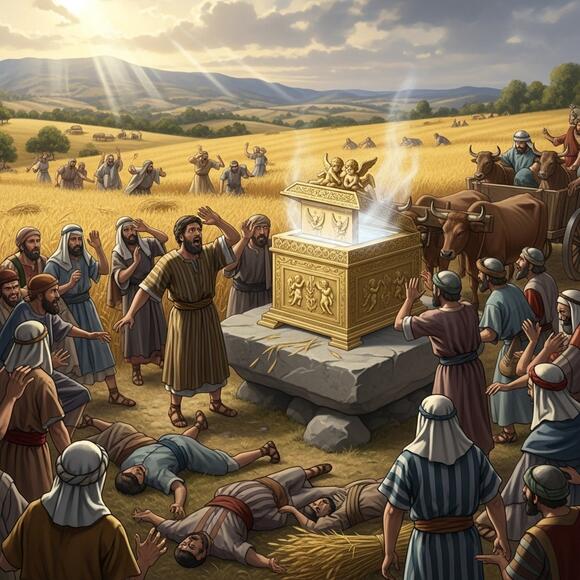 They looked inside the Ark of God and 70 men dropped dead instantly (1 ...