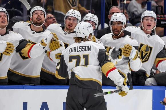 Golden Knights' William Karlsson injured in overtime loss to Ducks ...