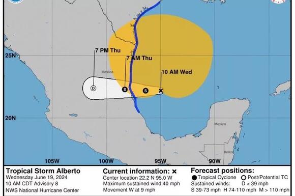 Tropical Storm Alberto mapped as Texas braces for flooding from 1st ...