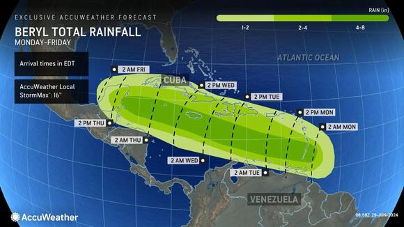 Beryl intensifies in the Caribbean, named 2024’s first hurricane