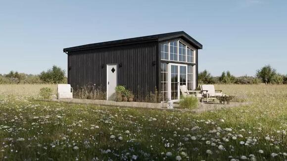 Extra-wide tiny house drops portability for comfortable cottage living ...