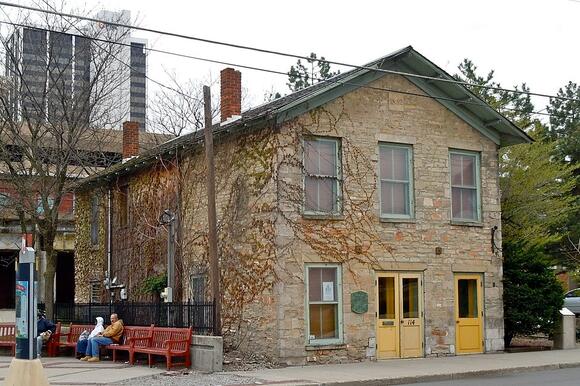 Historic John Brown Stone Warehouse in Fort Wayne, Indiana, a rubble ...
