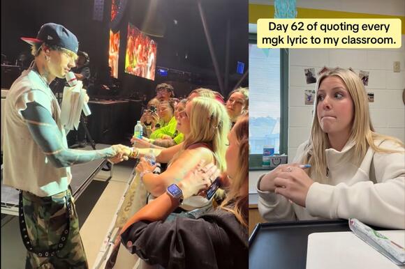 MGK's Touching Fan Interaction Steals The Show At Acrisure Amphitheater ...