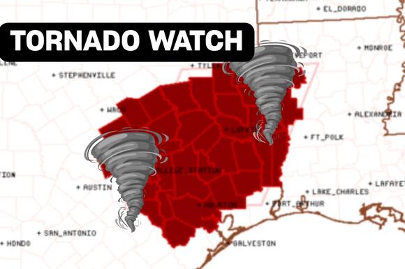 Tornado Watch Now In Effect For Much of East Texas - NewsBreak