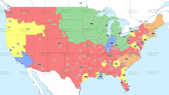 NFL Coverage Map, Week 4: What game is on in your area on Sunday ...