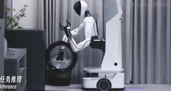 Watch as chilling robot servant with eerie disembodied design does ...