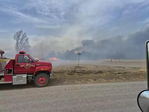 Downed power line causes Haystack fire in Hamer - NewsBreak