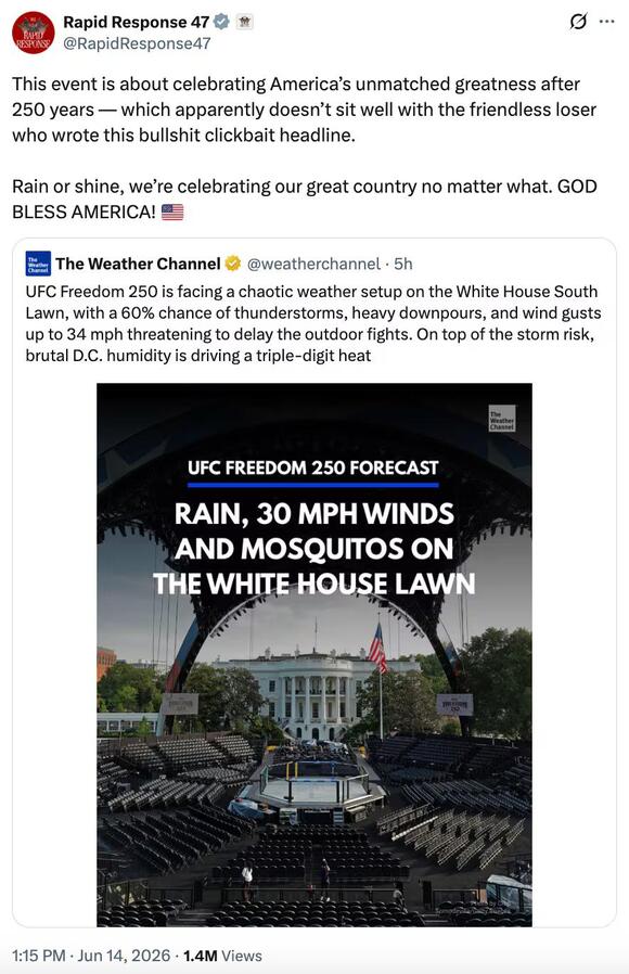 Team Trump Mocked for Raging at Birthday Rain - NewsBreak