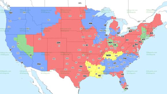 NFL Coverage Map Week 17: Latest TV Broadcast Schedule and Announcers ...