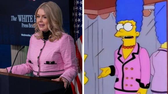 Karoline Leavitt Goes Viral for Channeling Marge Simpson With Chic Pink ...