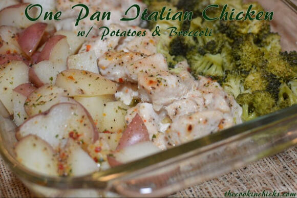 This one pan Italian chicken with broccoli and potatoes makes dinner ...