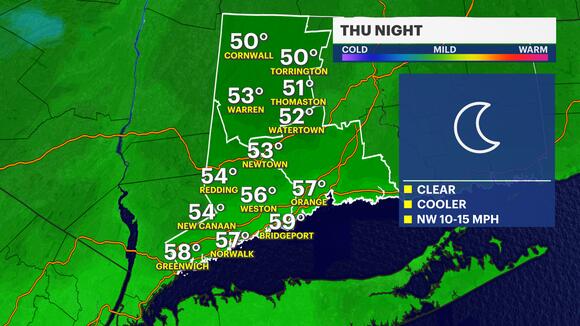 Less humid on Friday across CT