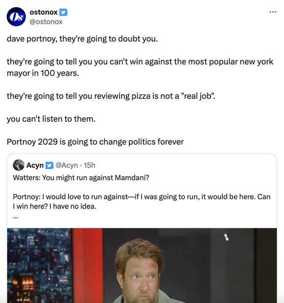 Pizza reviewer Dave Portnoy says he wants to run against New York City ...
