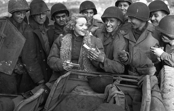 German-born actress Marlene Dietrich was awarded the Presidential Medal ...