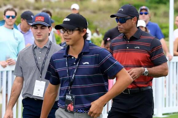 Charlie Woods narrowly avoids devastating injury as Tiger and mom Elin ...