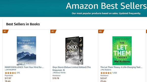 Stunned self-help author reacts as book tops best-sellers list after ...