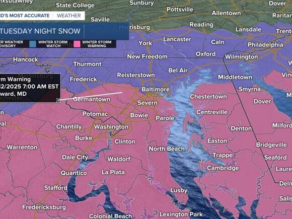 Winter Storm Warning Issued for parts of the Baltimore Metro This Week ...